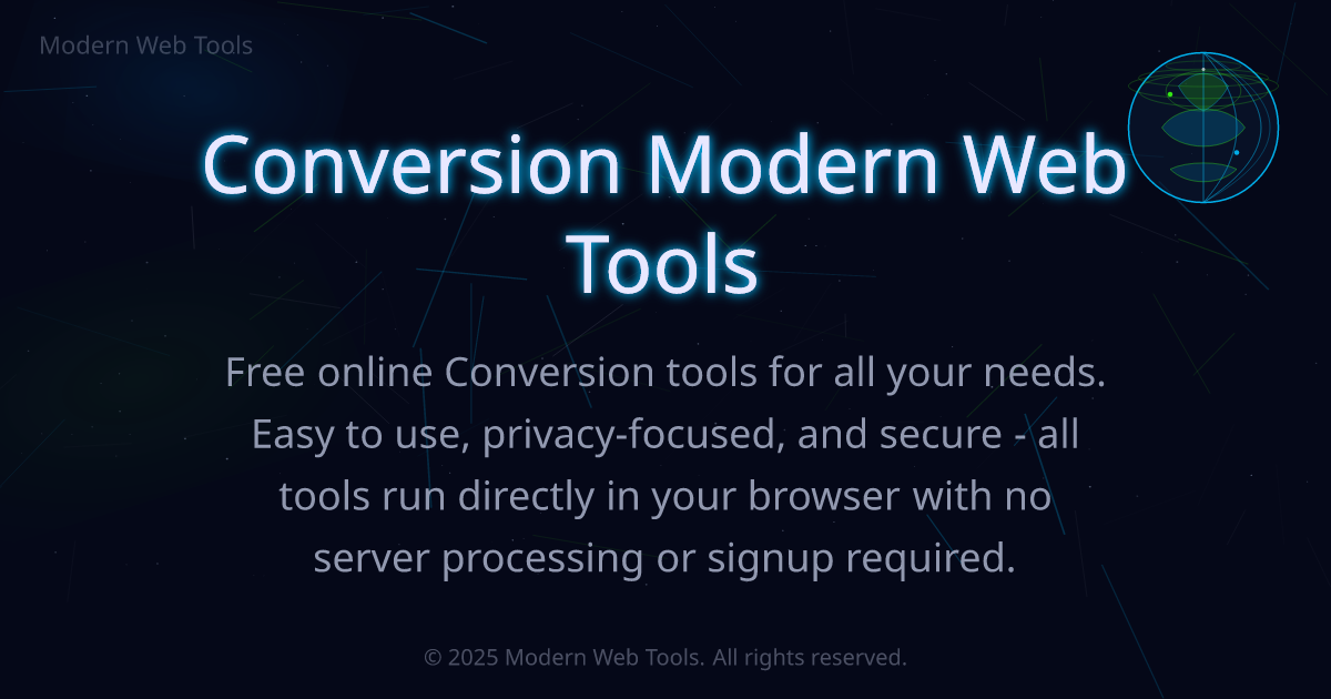 Conversion Tools - Free Online Utilities for All Your Needs