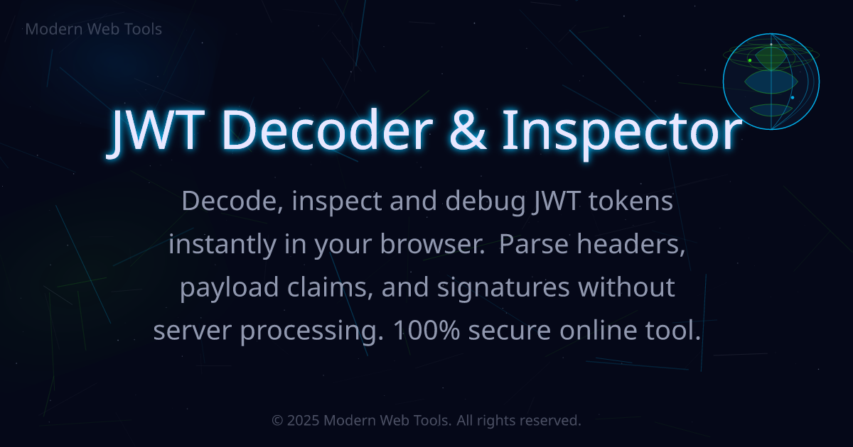 Free JWT Decoder & Inspector Tool - Analyze JSON Web Tokens Online