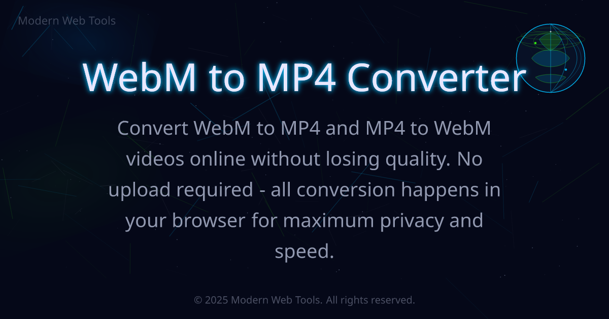 Free Online WebM to MP4 Converter - Convert WebM Videos Instantly