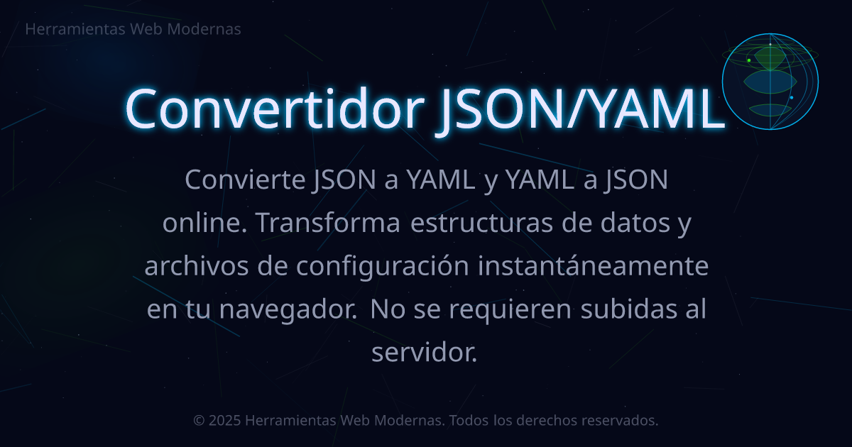Convertidor Gratuito de JSON a YAML y YAML a JSON Online - Conversión de Formatos de Datos